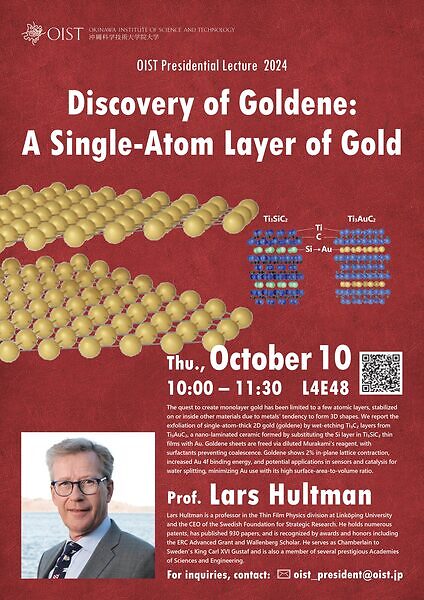 Presidential Lecture by Prof. Lars Hultman | OIST Groups
